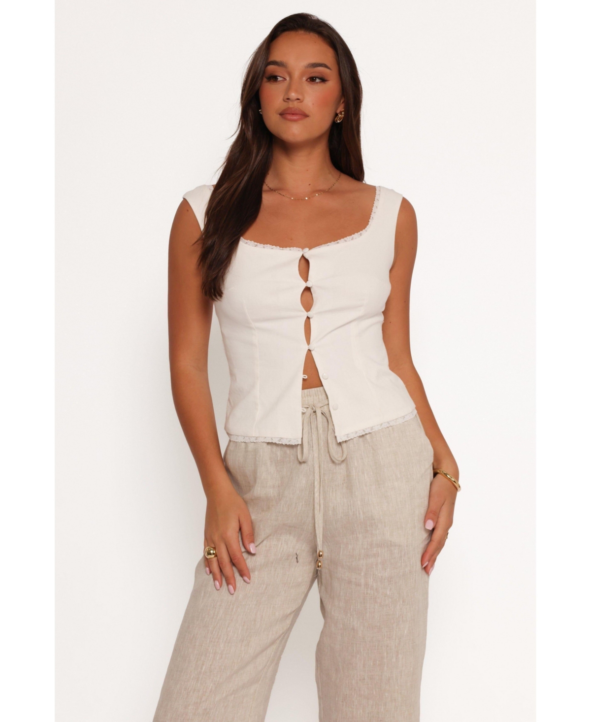 Click here for Petal and Pup Womens Amelie Top - White prices