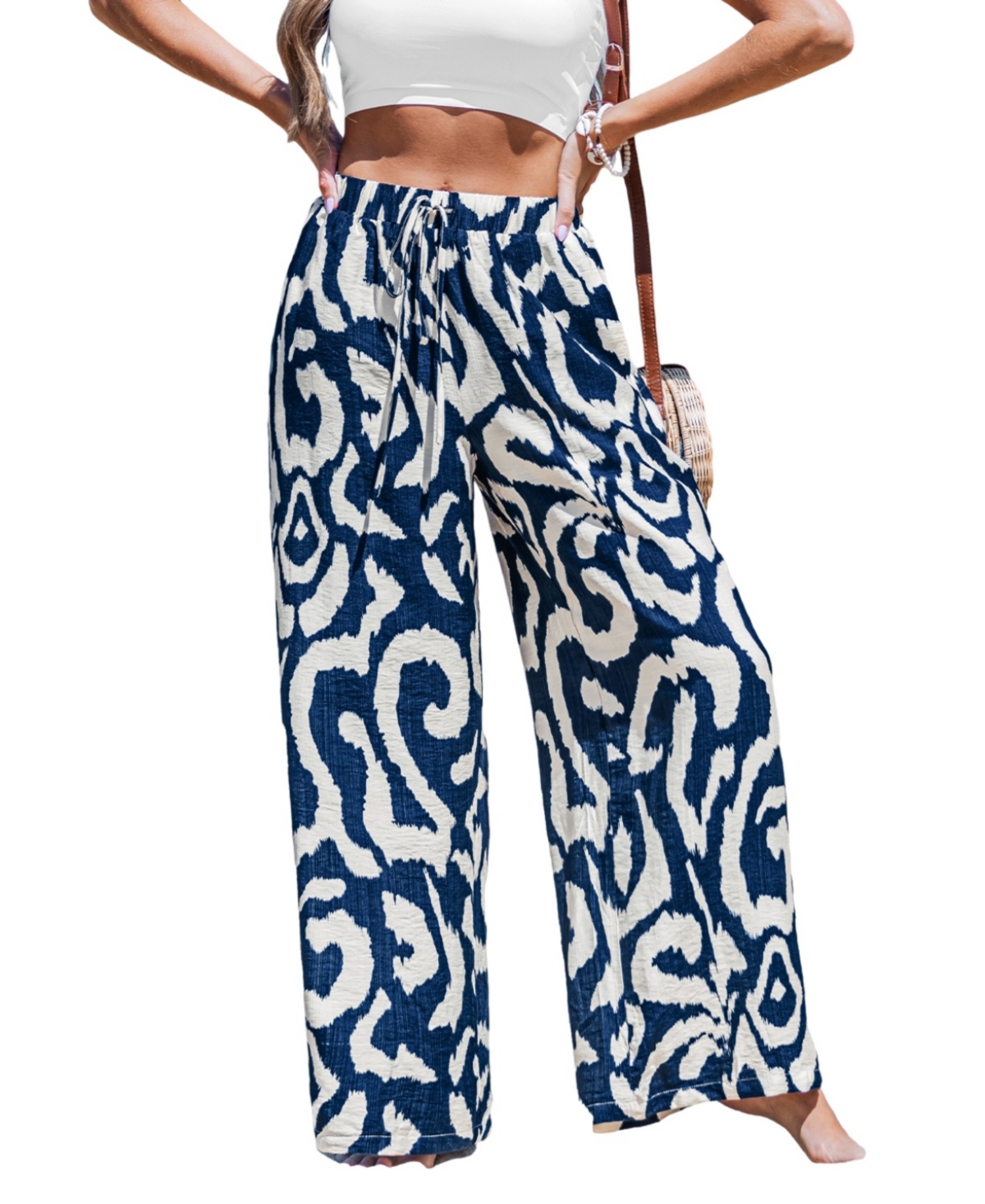 Click here for Cupshe Womens Sundown Meadow Abstract Pants - Medi... prices
