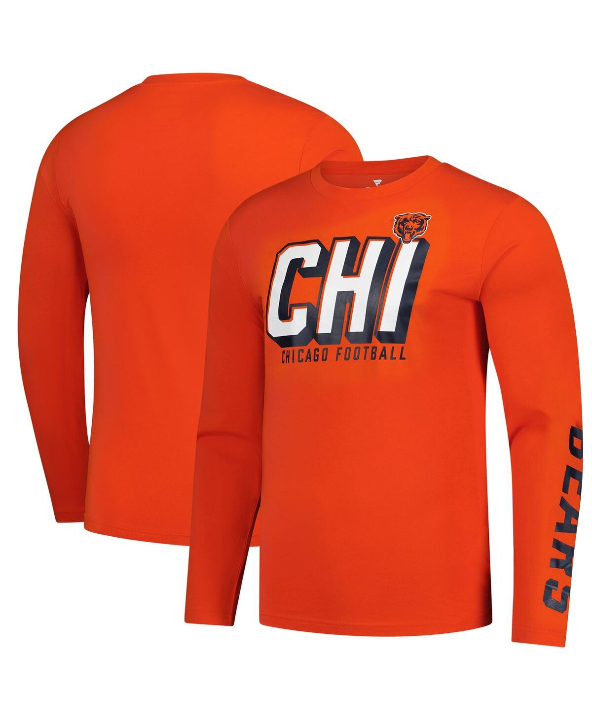 Click here for Fanatics Mens Orange Chicago Bears Long Sleeve T-S... prices