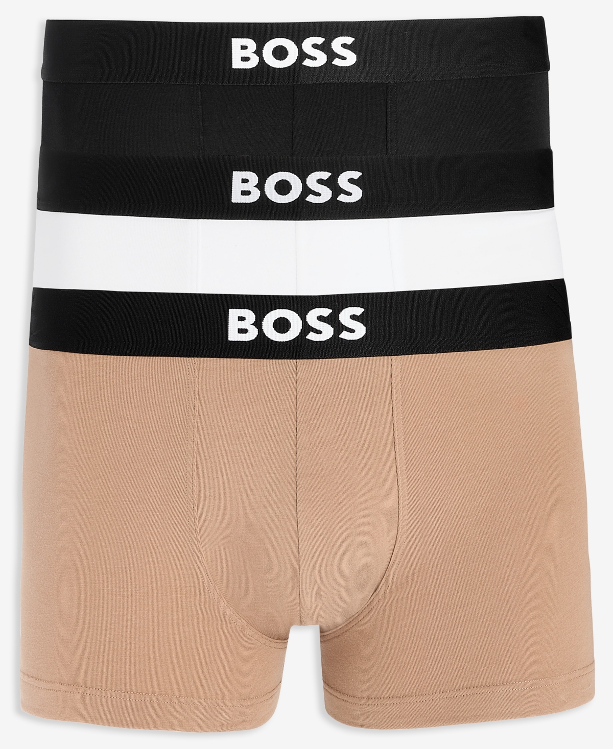 Click here for Boss by Hugo Boss Mens 3-Pack Solid Logo Trunks -... prices