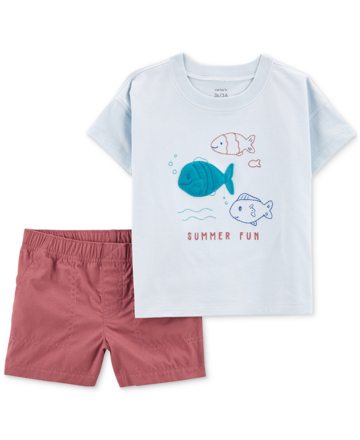 Click here for Carters Toddler Boys Fish Graphic T-Shirt & Woven... prices