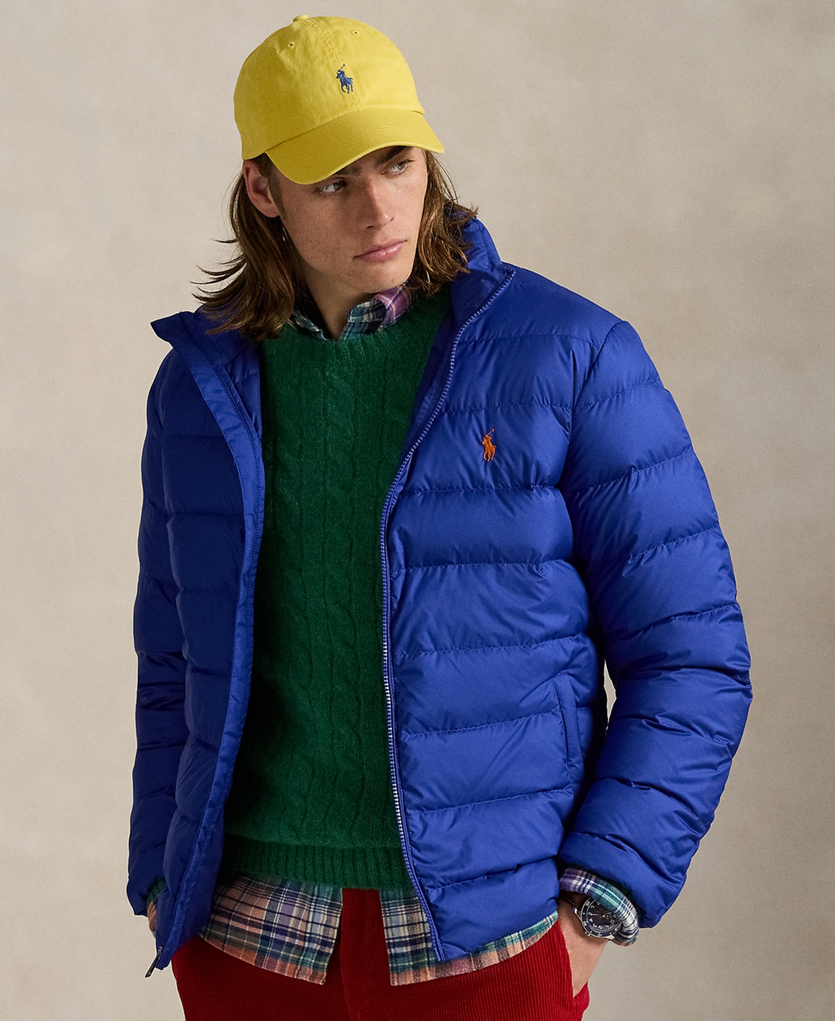 Polo Ralph Lauren Mens The Colden Packable Matte Jacket - Heritage Royal
