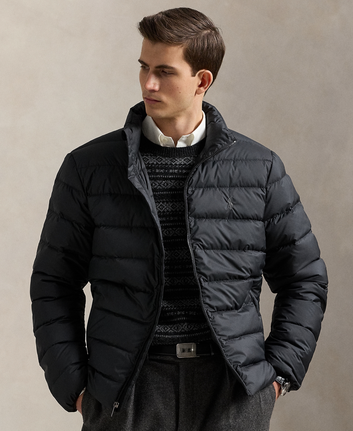 Polo Ralph Lauren Mens The Colden Packable Matte Jacket - Polo Black