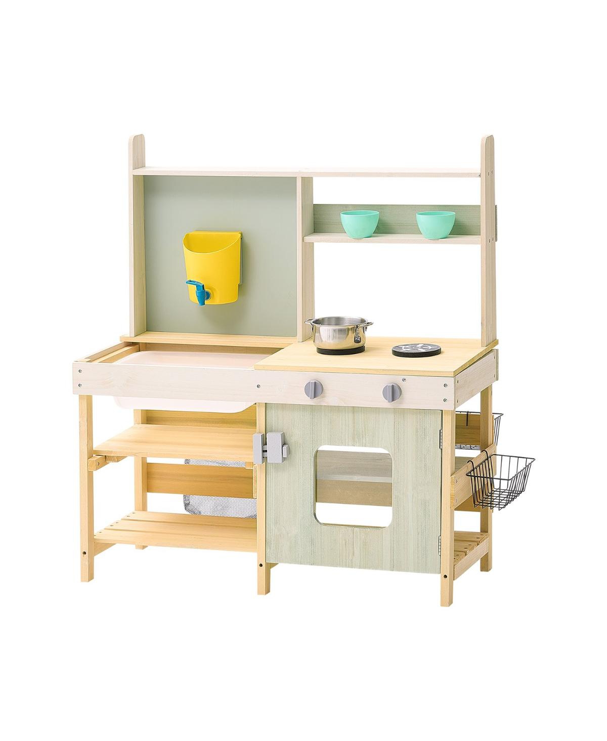 Click here for Slickblue Wooden Mud Kitchen Outdoor Playset for K... prices