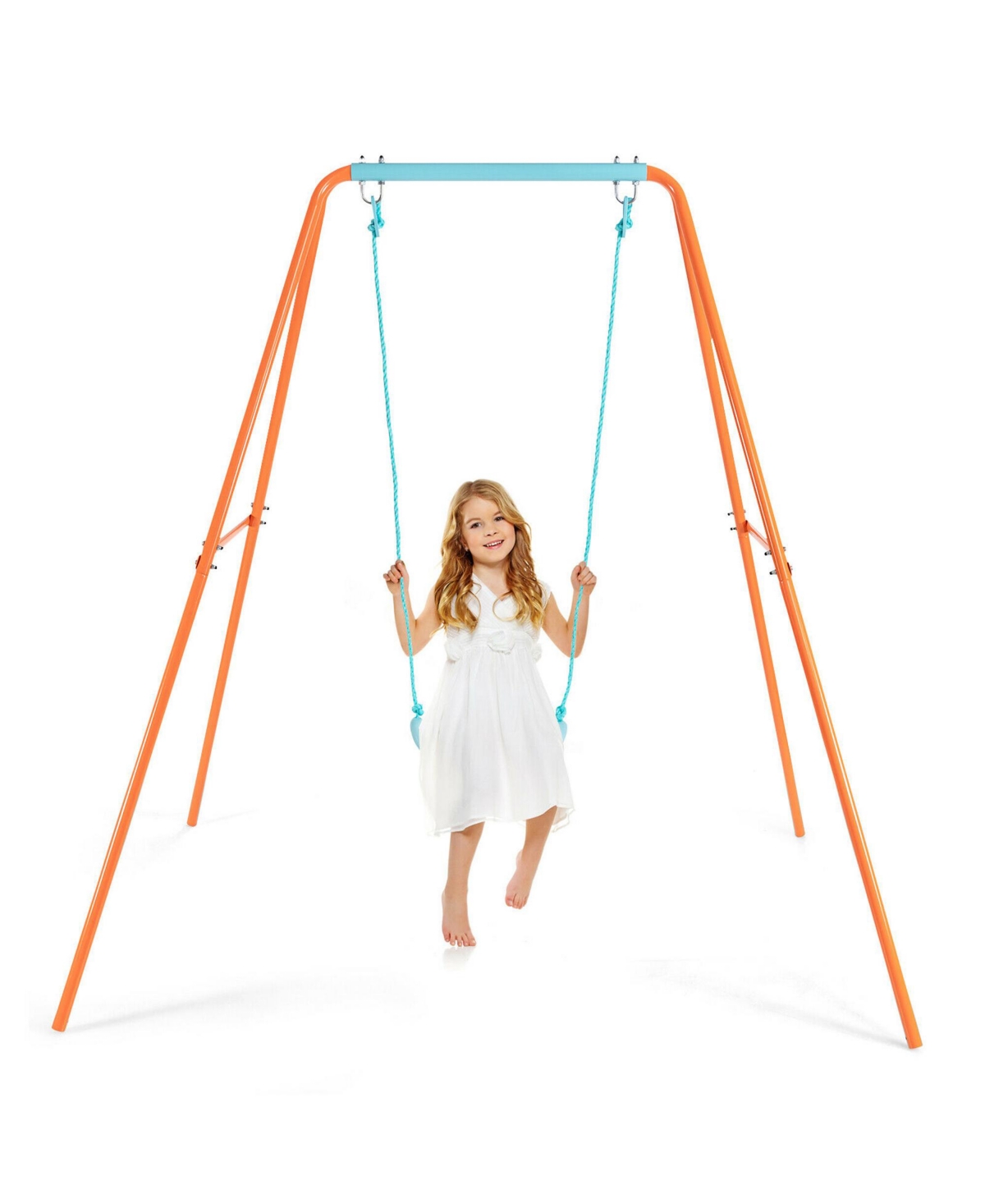 Click here for Gymax Outdoor Kids Swing Set Heavy Duty Metal A-Fr... prices