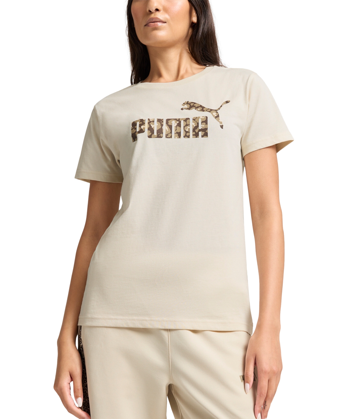 Click here for Puma Womens Animal Graphic Cotton Logo T-Shirt - A... prices