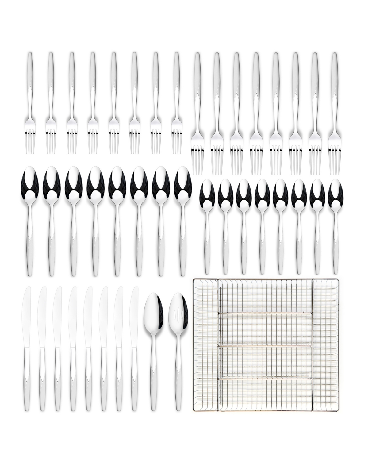 Click here for Ornative Anona 42-Pc. Flatware Set with Wire Caddy... prices