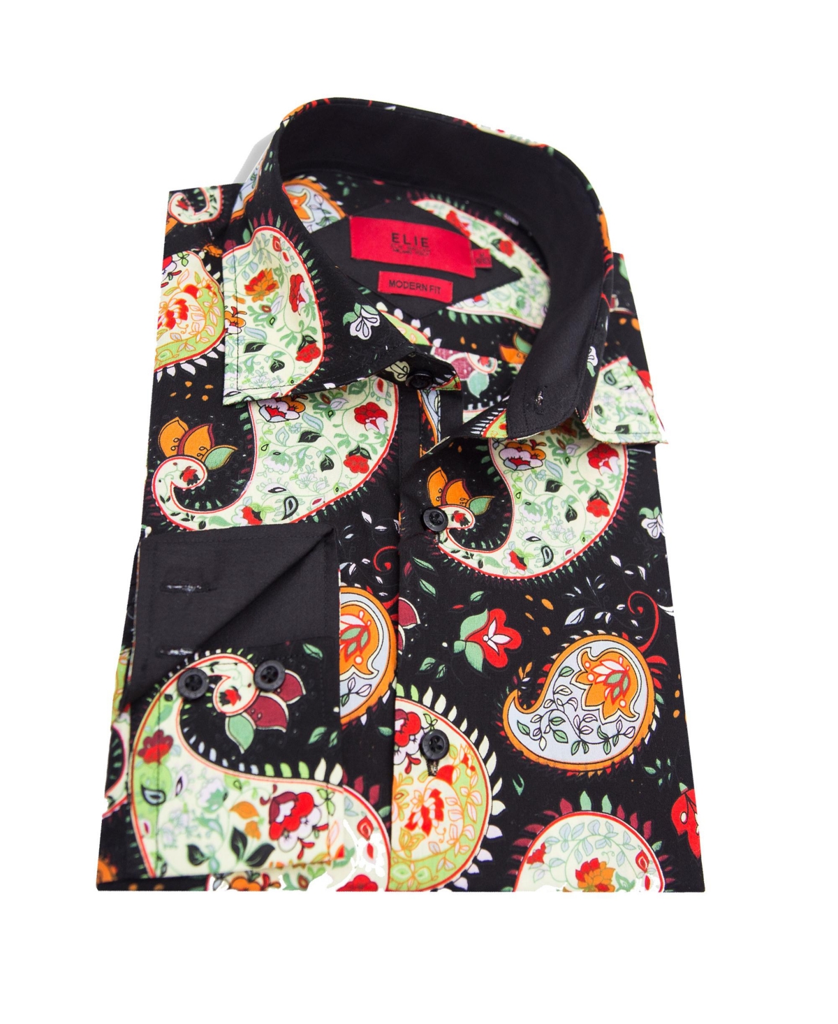 Click here for Elie Balleh Big Boys Black Slim Fit Paisley Dress... prices