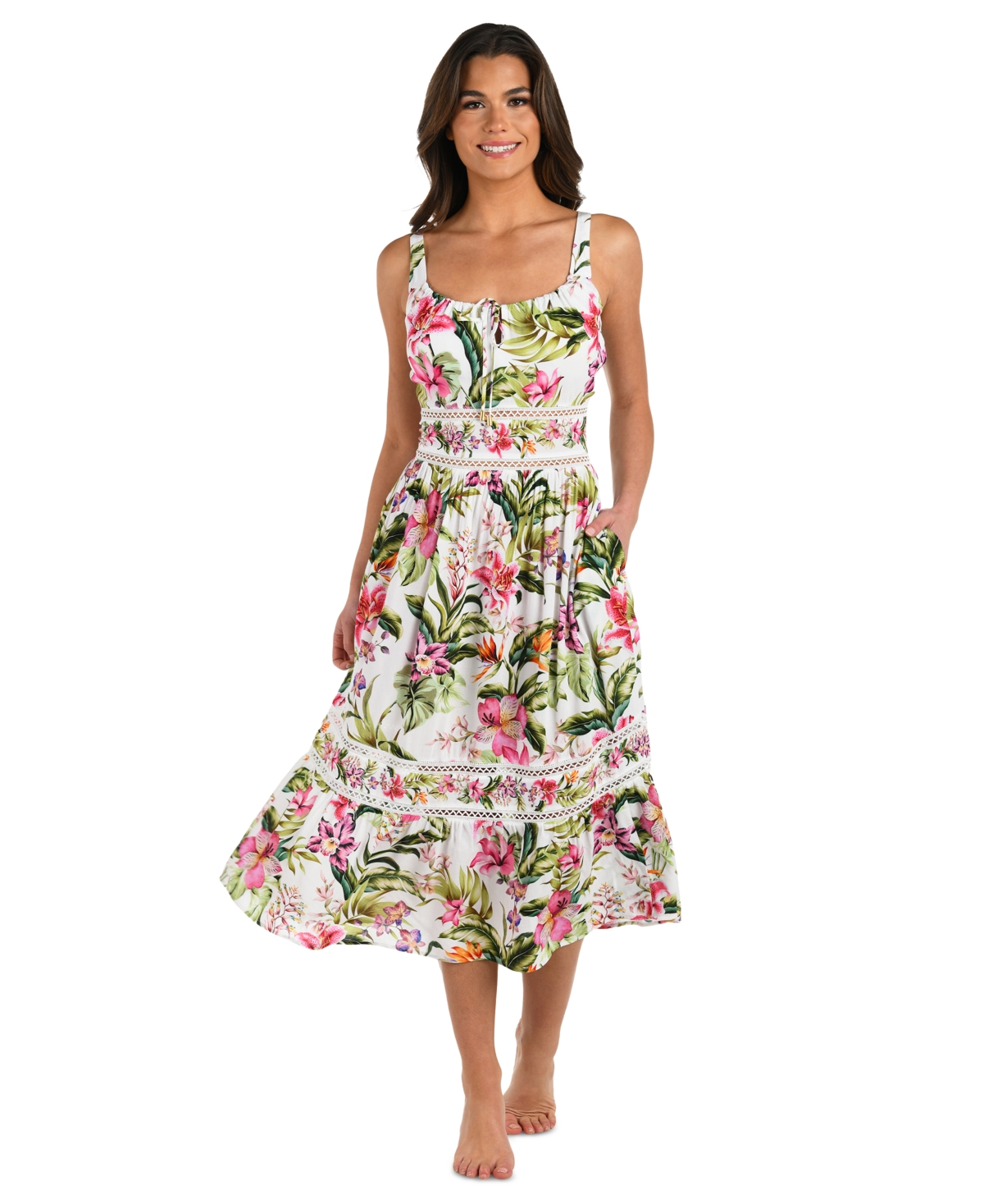 Click here for La Blanca Womens Polynesian Cover-Up Dress - Multi prices