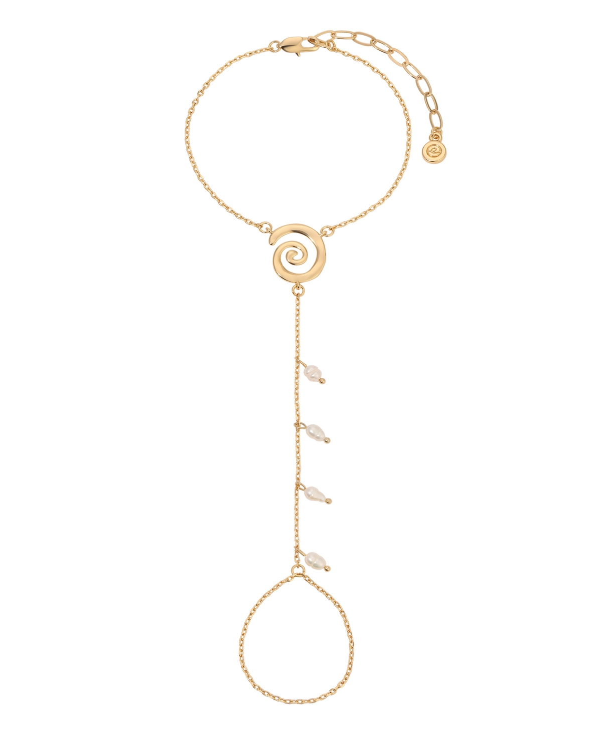 Click here for Ettika Aura Mother of Pearl Hand Chain - Gold prices