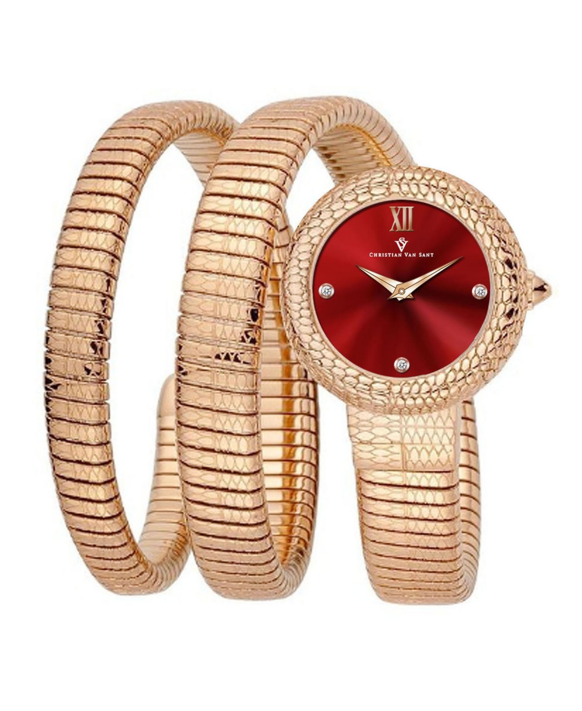 Click here for Christian Van Sant Womens Naga Red Dial Watch - CV... prices