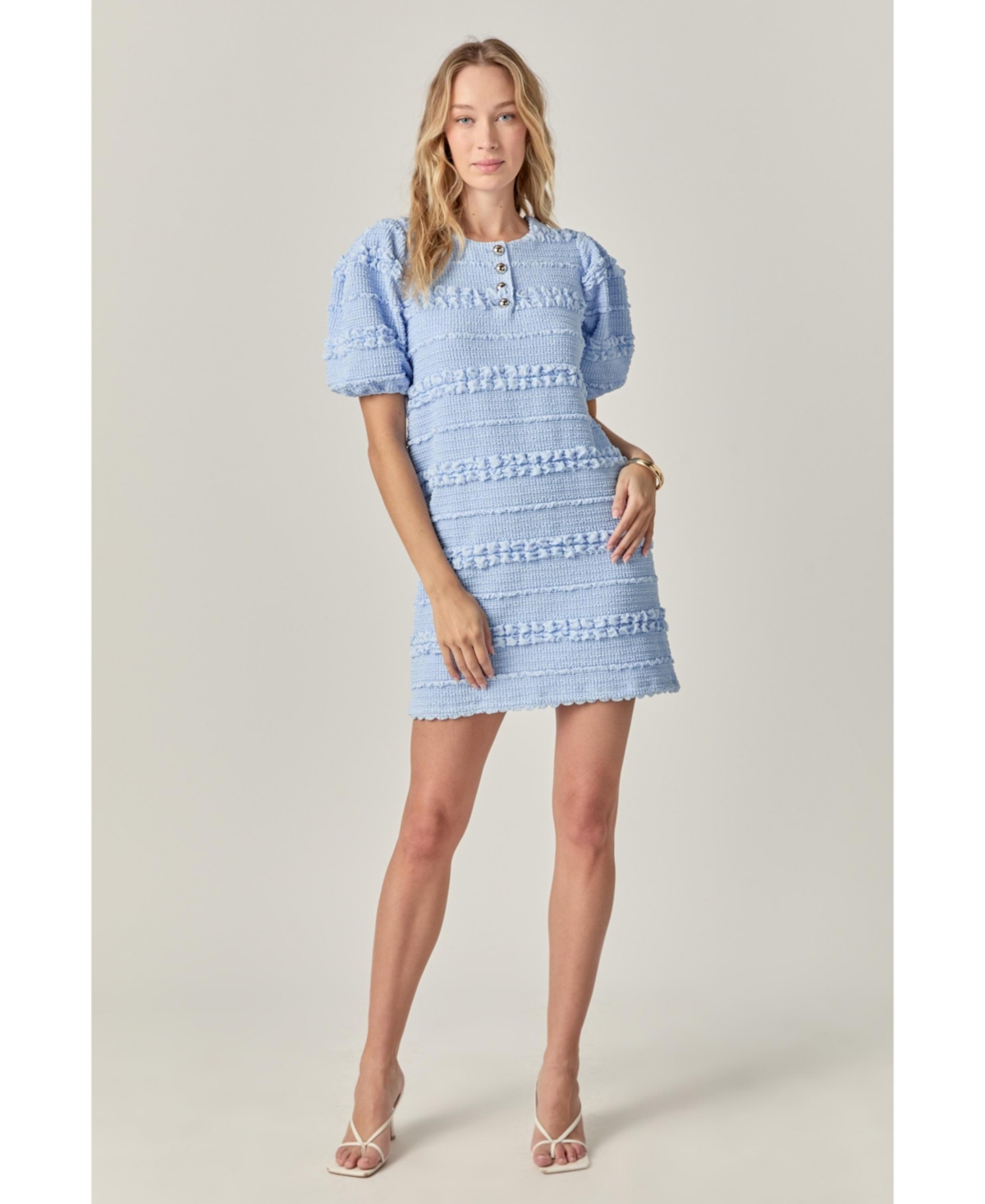 Click here for English Factory Womens Smocked Mini Dress - Powder... prices