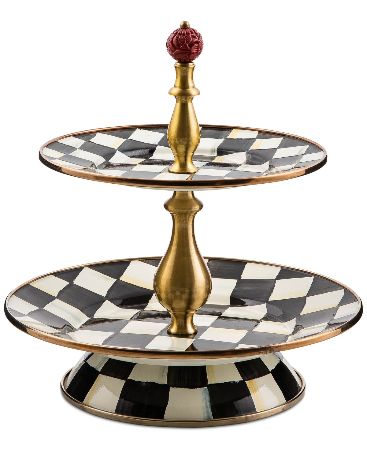 Click here for Mackenzie-Childs Courtly Check 2-Tier Sweet Stand prices