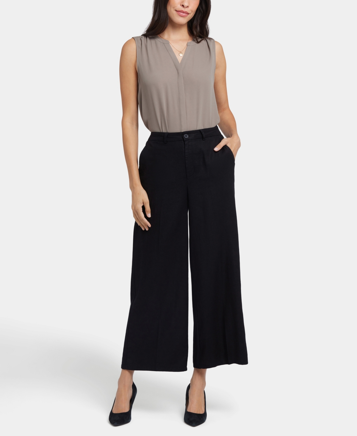 Click here for Nydj Womens Morgan Trouser Pull On Pants - Black prices