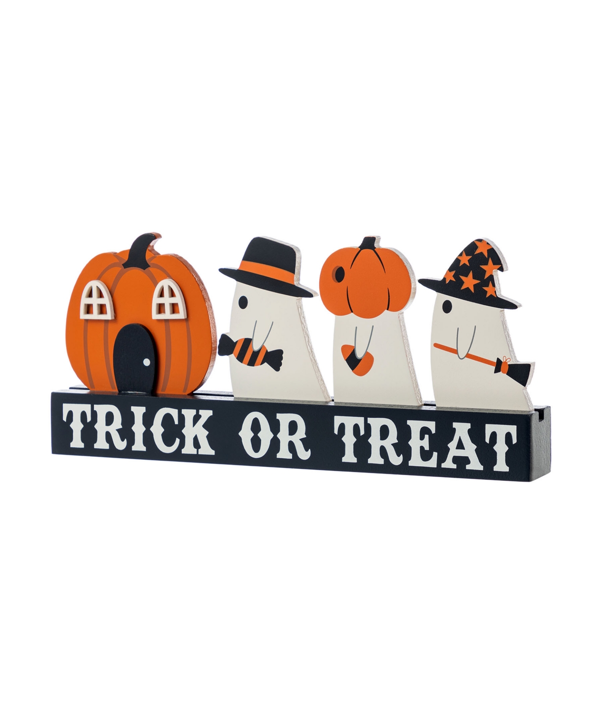 Click here for Glitzhome 5.25 Halloween Wooden Trick or Treat Pum... prices