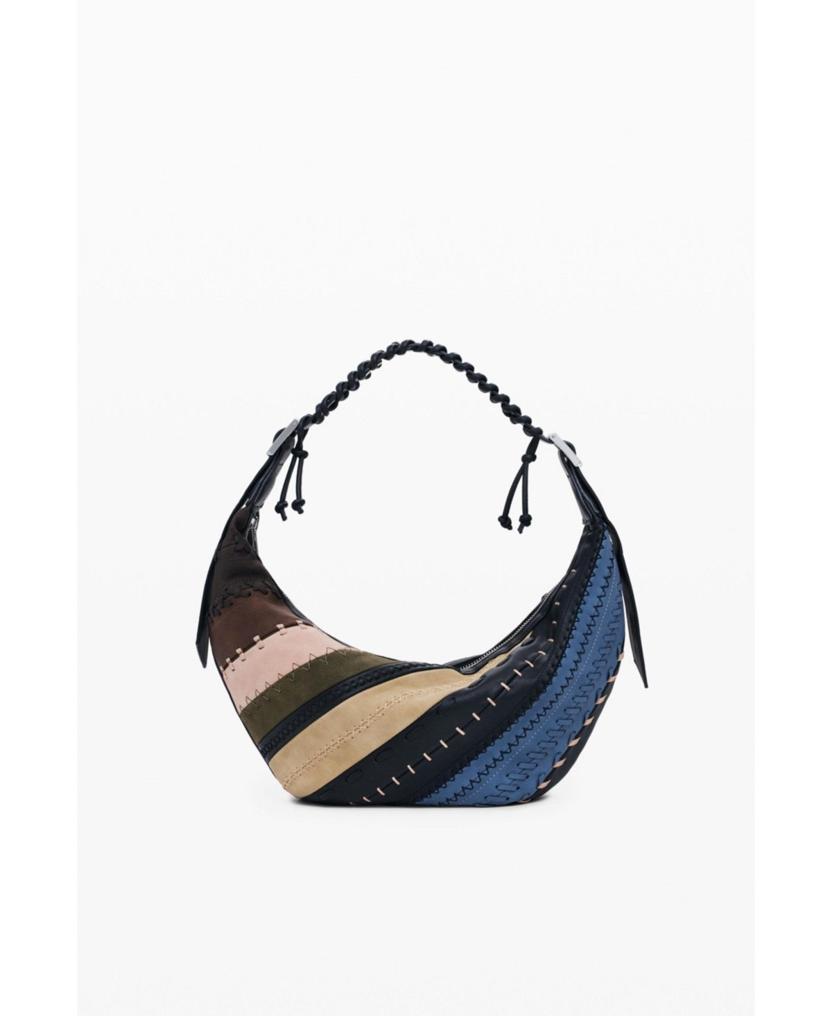 Click here for Desigual Womens Medium patchwork crossbody bag - B... prices