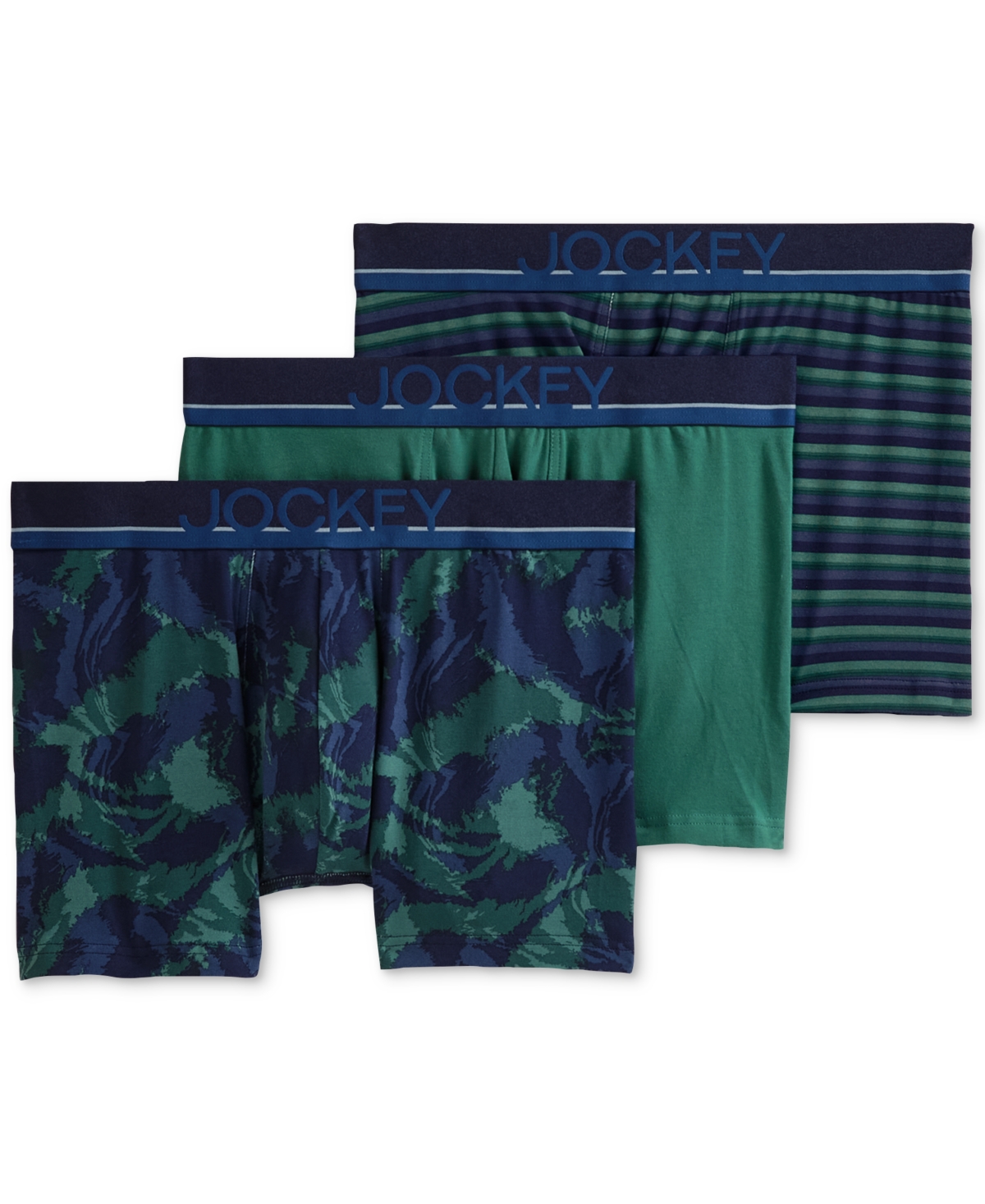 Click here for Jockey Mens 3pk. True Style Logo Trunks - Frenetic... prices