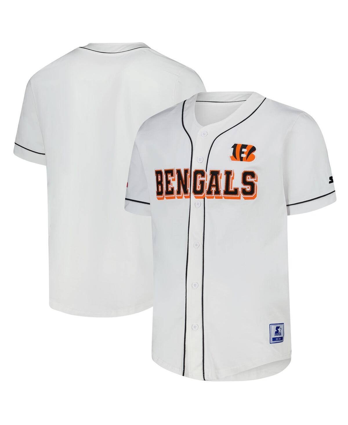 Click here for Starter Mens White Cincinnati Bengals Relay Full-B... prices