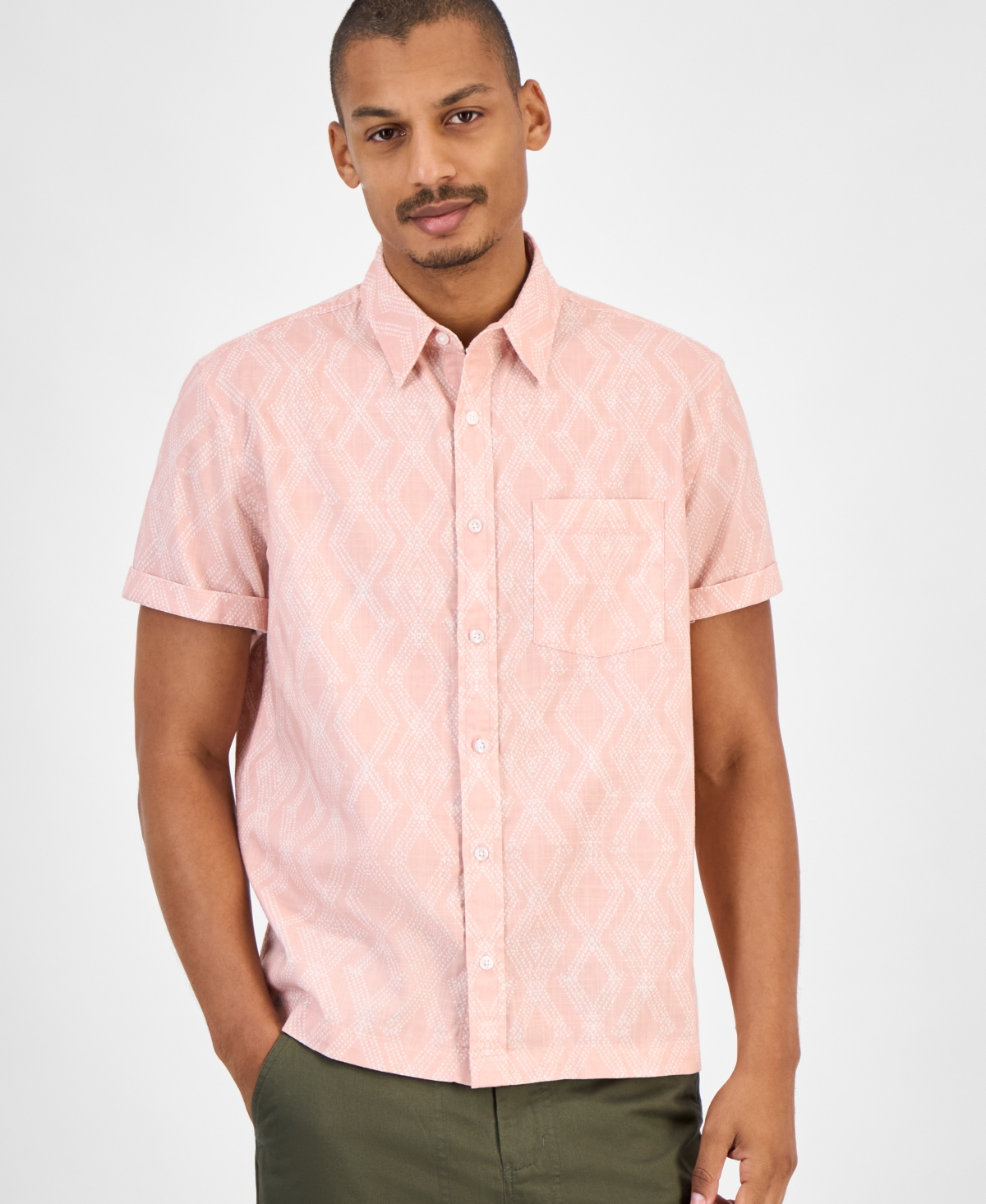 Click here for Sun + Stone Mens Printed Short-Sleeve Shirt  Macys... prices