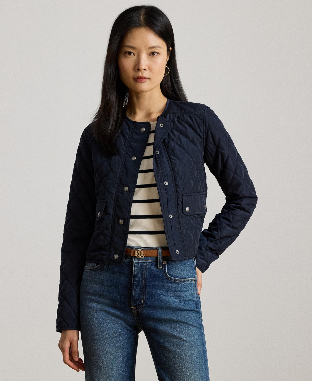Click here for Lauren Ralph Lauren Womens Diamond Cropped Quilted... prices