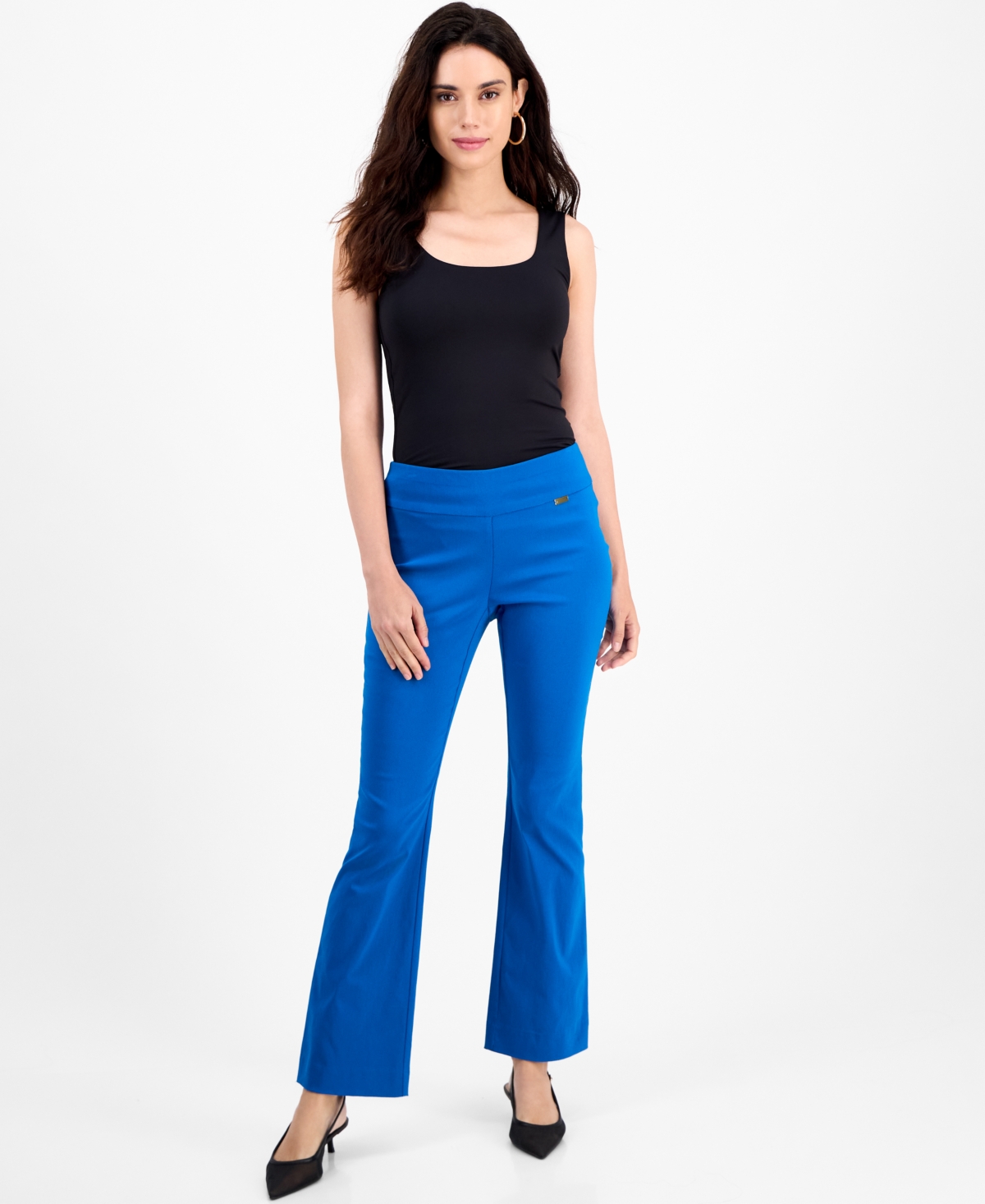 I.n.c. International Concepts Petite Mid-Rise Bootcut Pants  Petite & Petite Short  Created for Macys - Bijoux Blue