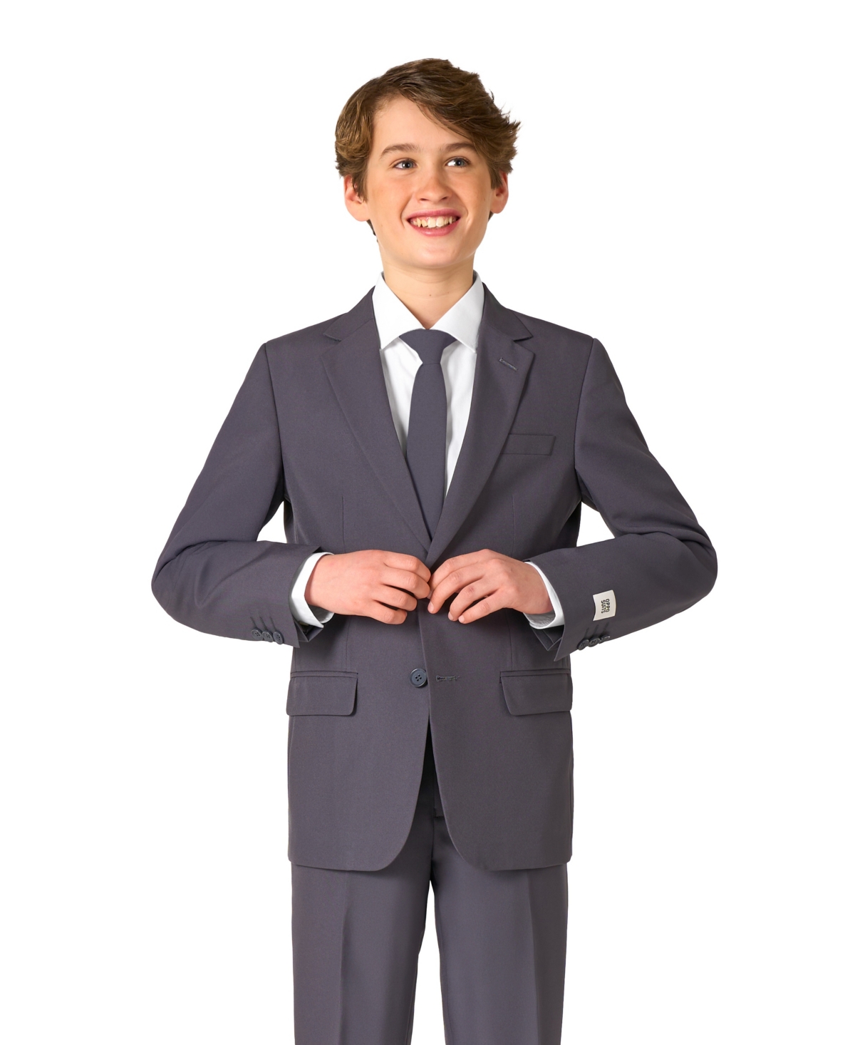 Click here for OppoSuits Big Boys Charcoal Suit - Gray prices