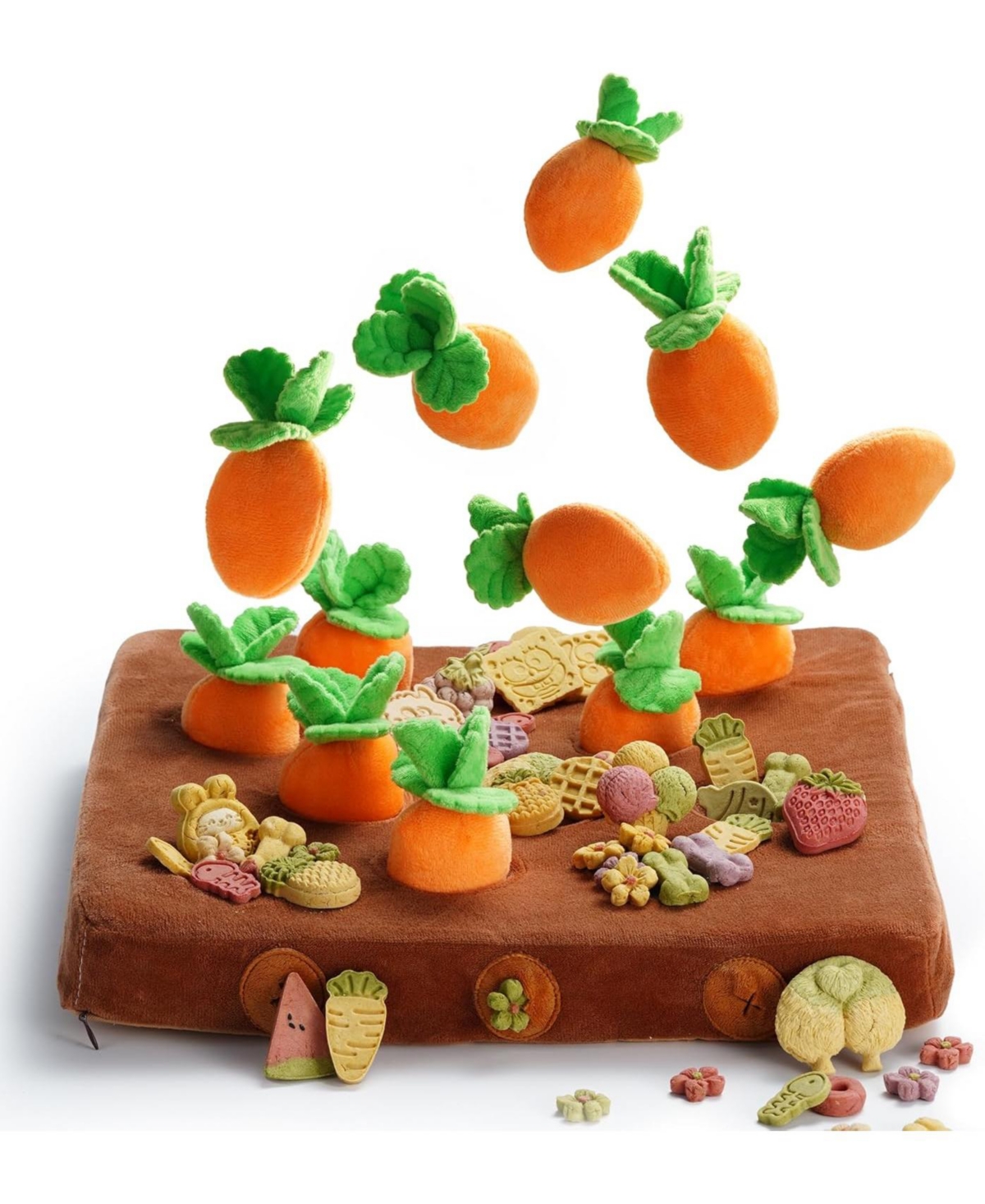 Click here for Nocciola 12 Pcs Carrot Squeaky Dog Toys with Puzzl... prices