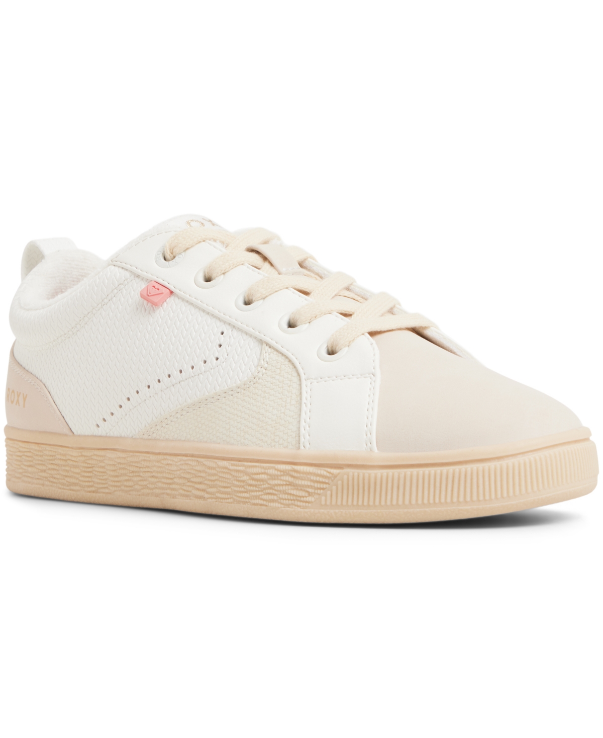 Click here for Roxy Womens Sunrise Lace Up Sneakers - Cream Multi prices