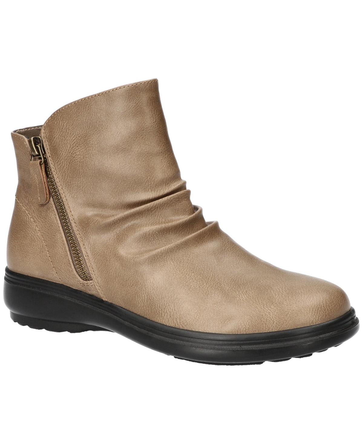 Click here for Easy Street Womens Lyra Zipper Ankle Boots - Taupe prices