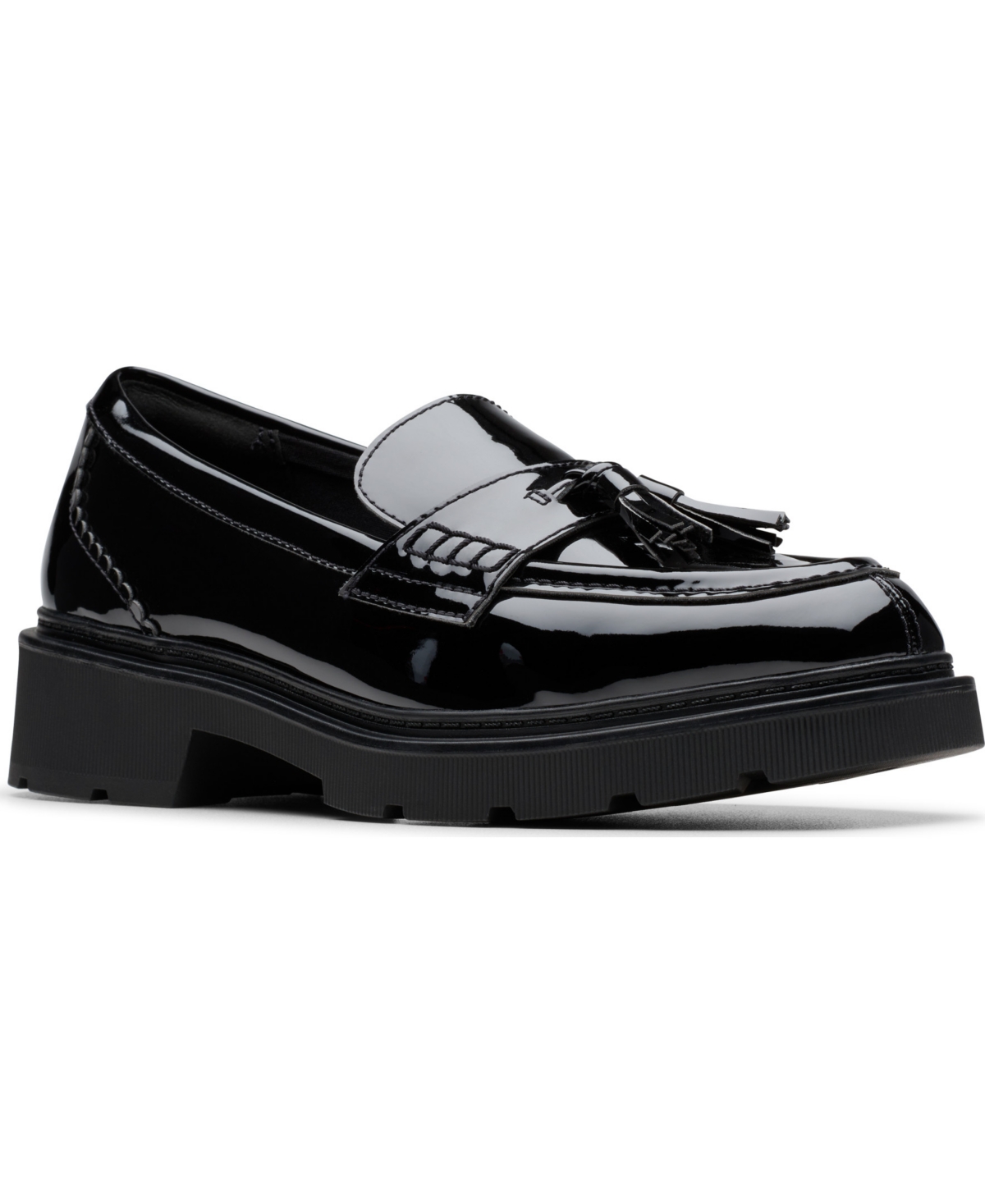 Click here for Clarks Womens Lauryl Tassel Slip-On Loafers - Blac... prices