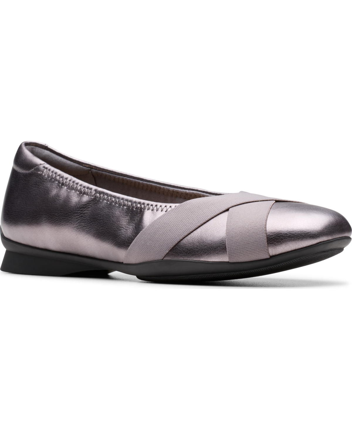 Click here for Clarks Womens Jazmynn Gem Round Toe Flats - Dark P... prices