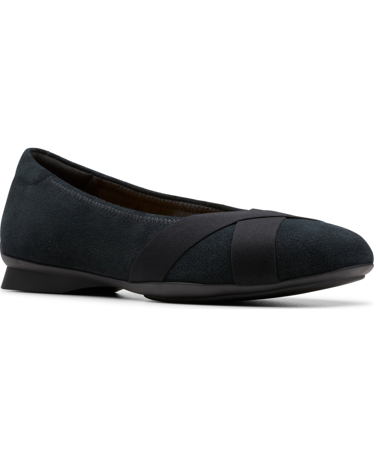 Click here for Clarks Womens Jazmynn Gem Round Toe Flats - Black... prices