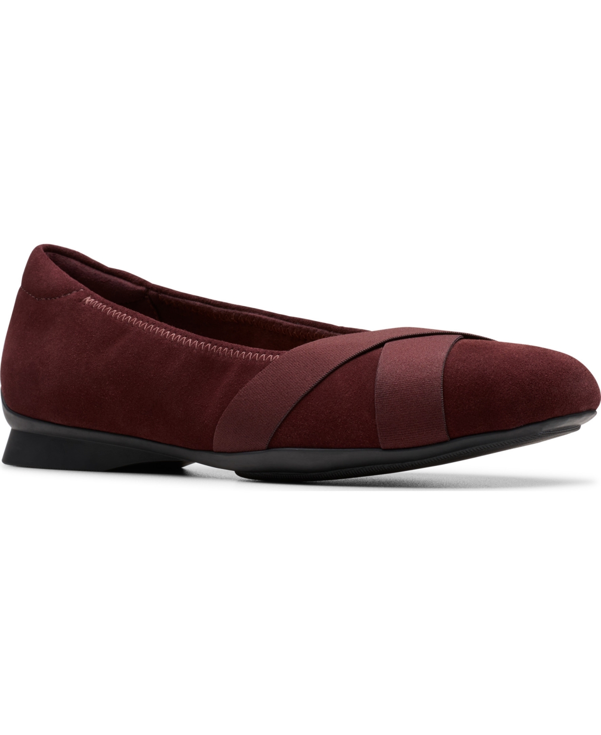 Click here for Clarks Womens Jazmynn Gem Round Toe Flats - Merlot... prices