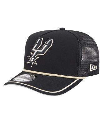 New Era Men's Black San Antonio Spurs Vintage Team Rope A-Frame 9FIFTY ...