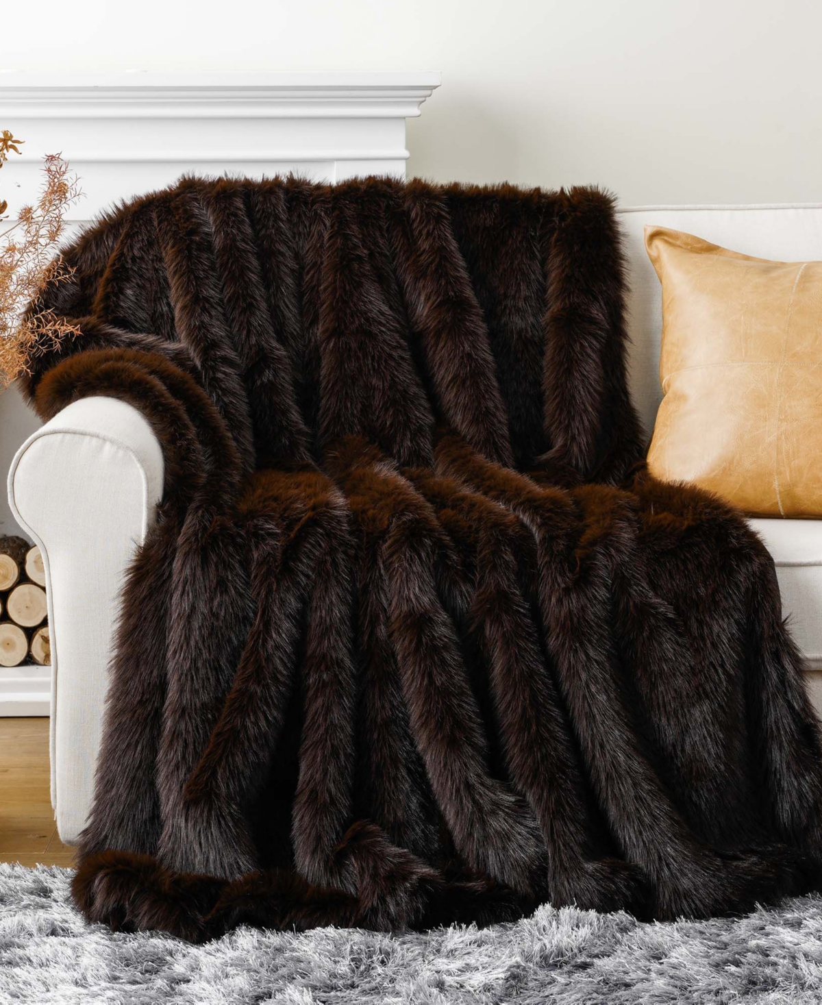 Click here for Battilo Lifestyle Faux Fur Throw  50 x 60 - Chocol... prices
