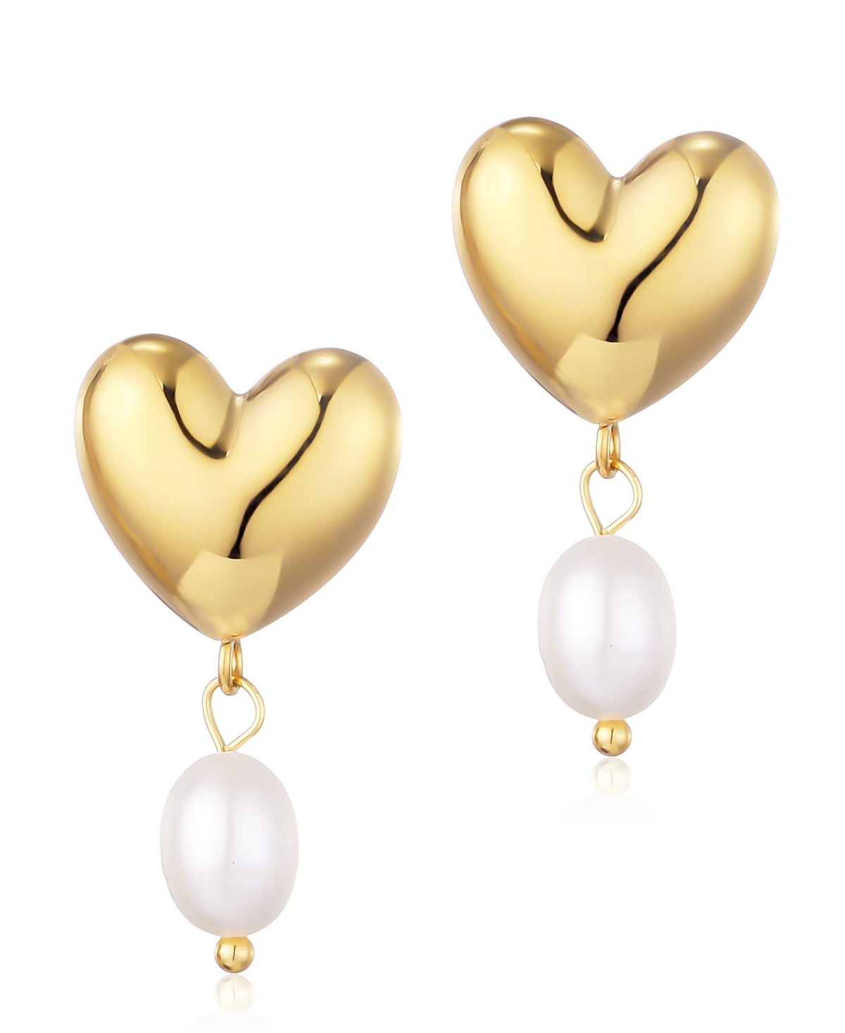 Click here for Adornia Gold Freshwater Cultivated Pearl Heart Dro... prices