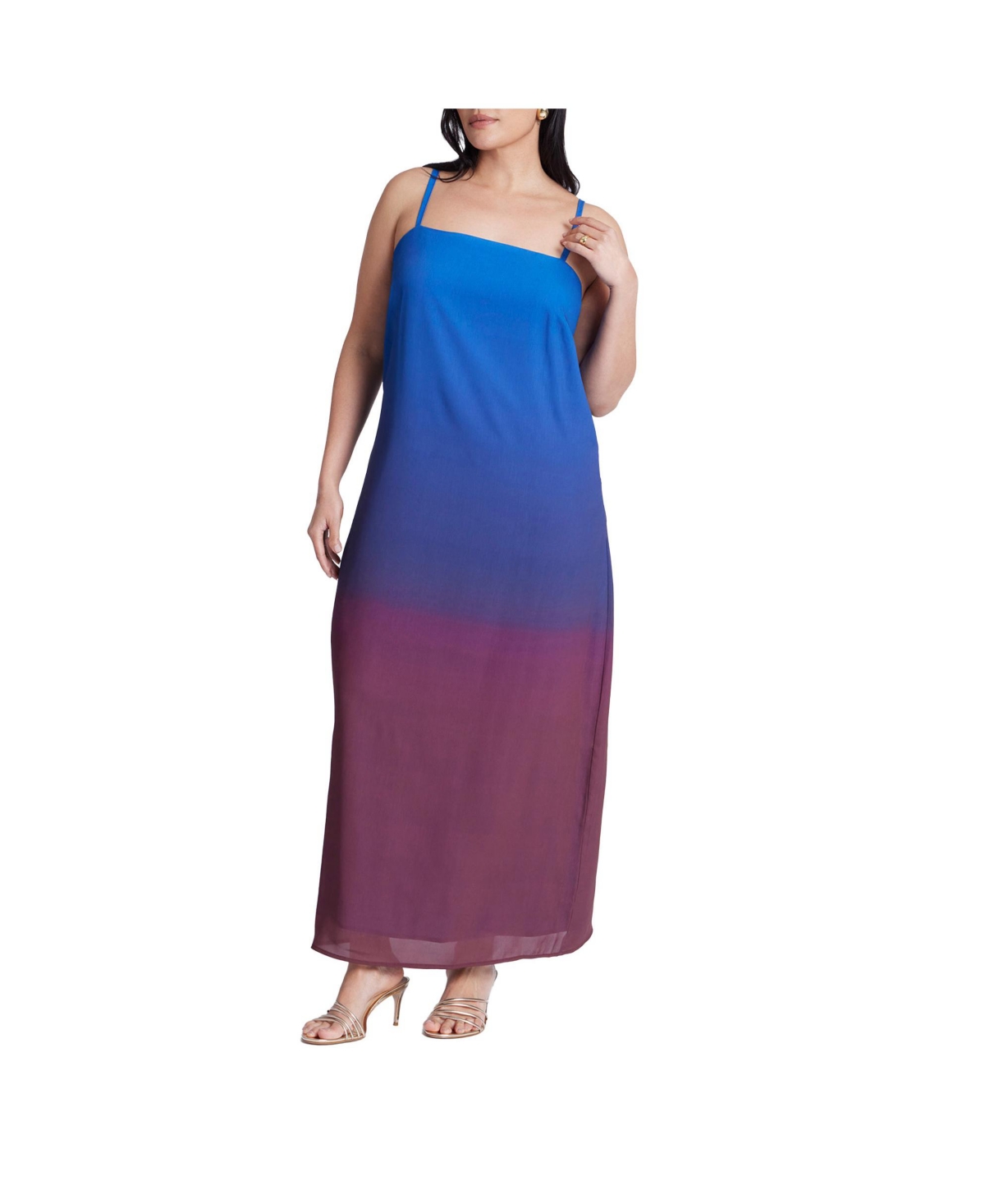 Click here for Eloquii Womens Plus Size Ombre Chiffon Dress - Omb... prices