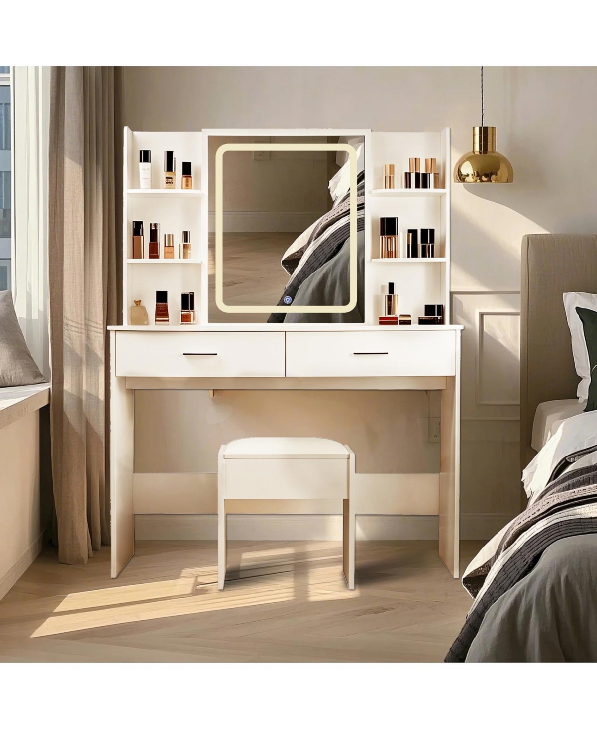 Click here for Streamdale Furniture 42.5 Lighted Vanity Desk with... prices