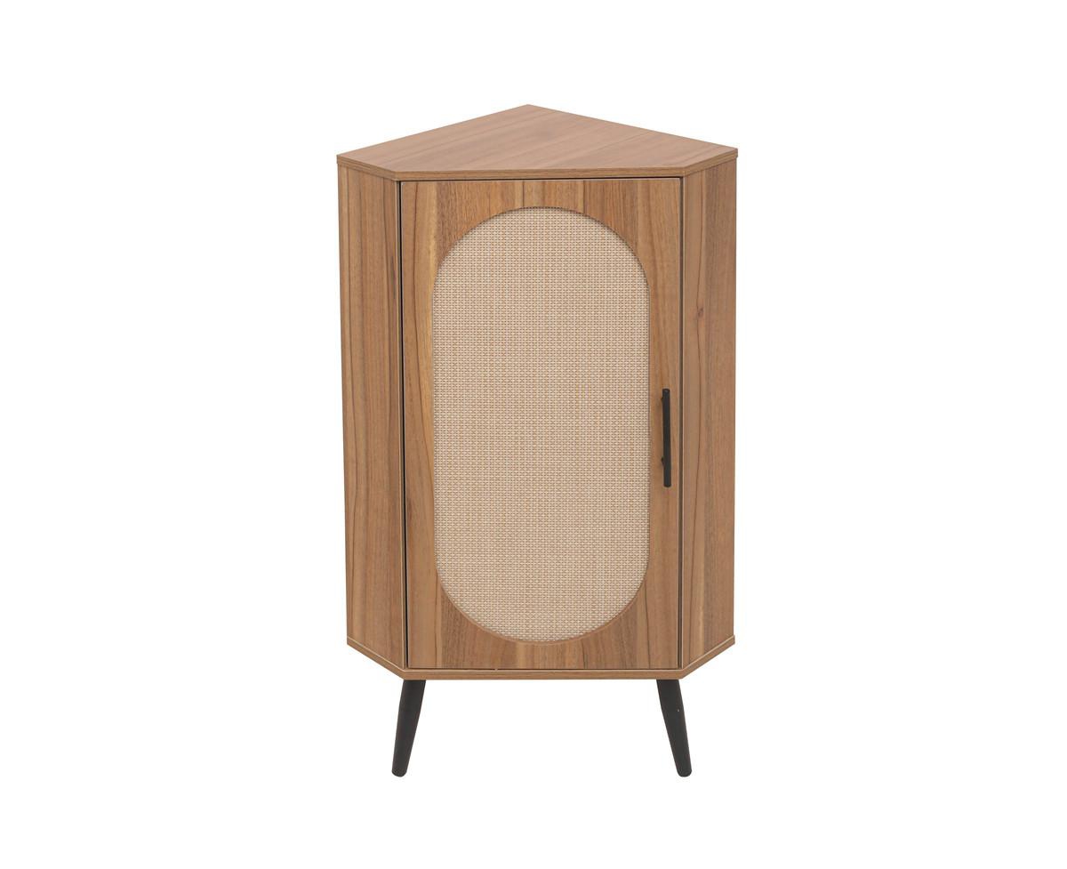 Click here for Freestanding Corner Cabinet with Rattan door - Wal... prices