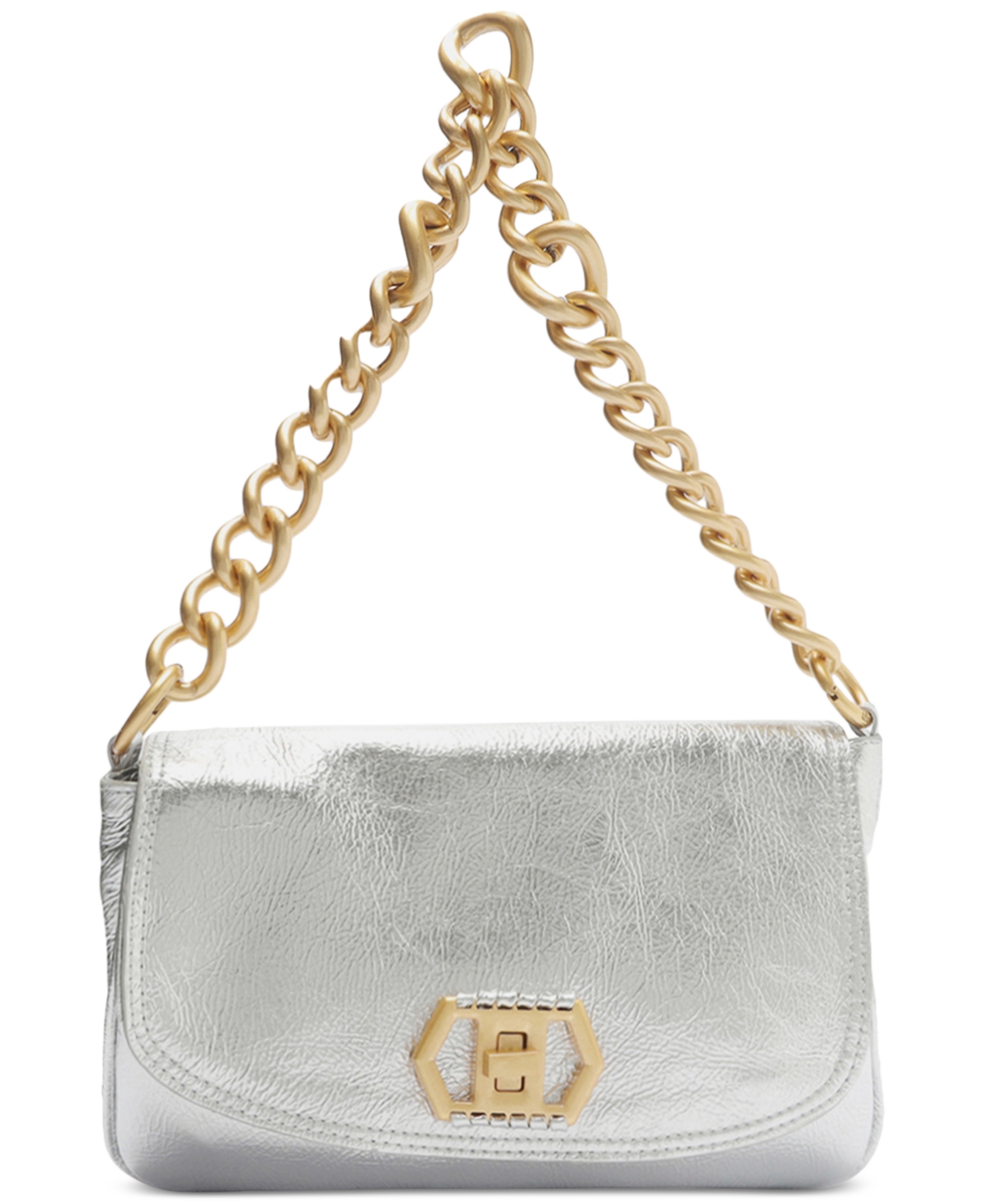 Click here for Arezzo Ivy Medium Leather Crossbody - Silver prices