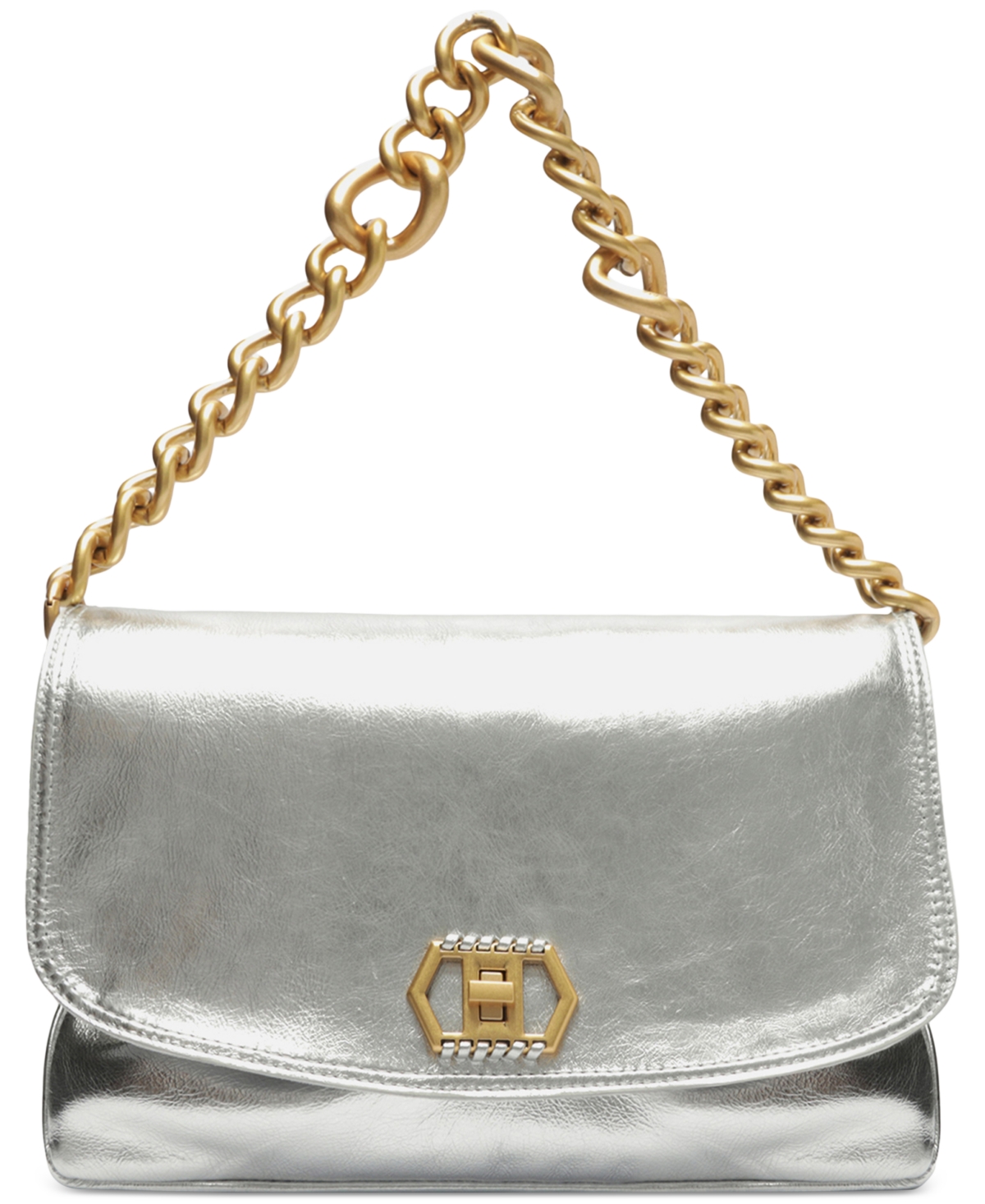 Click here for Arezzo Ivy Large Leather Crossbody - Silver prices
