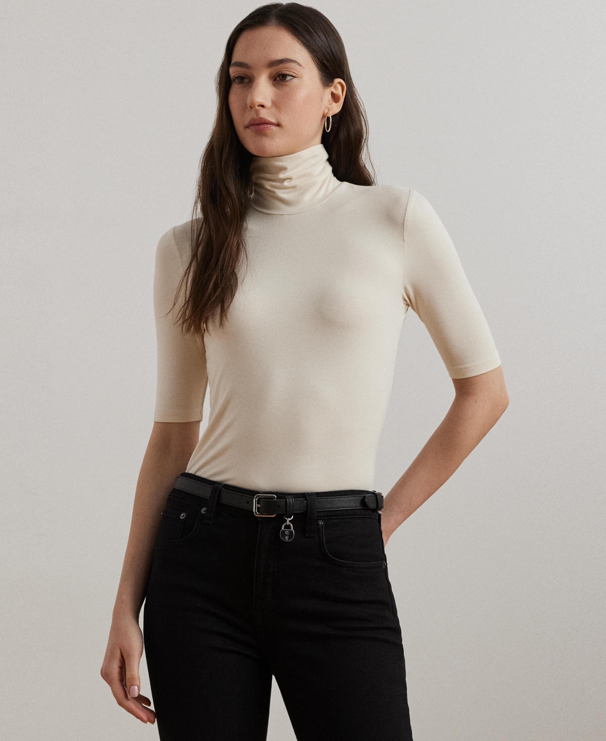 Lauren Ralph Lauren Slim-Fit Turtleneck - Mascarpone Cream