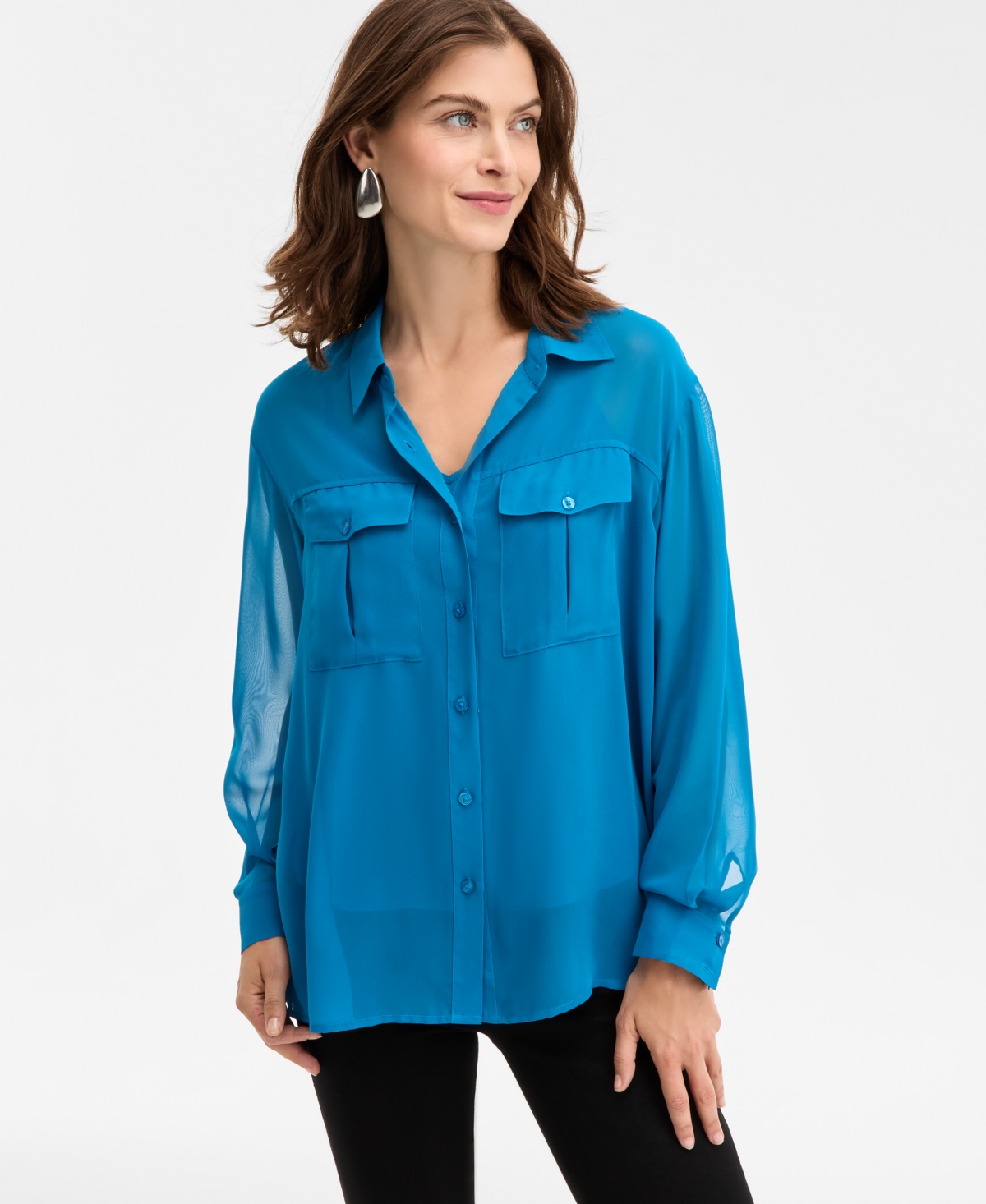 Click here for I.n.c. International Concepts Womens Button-Front... prices