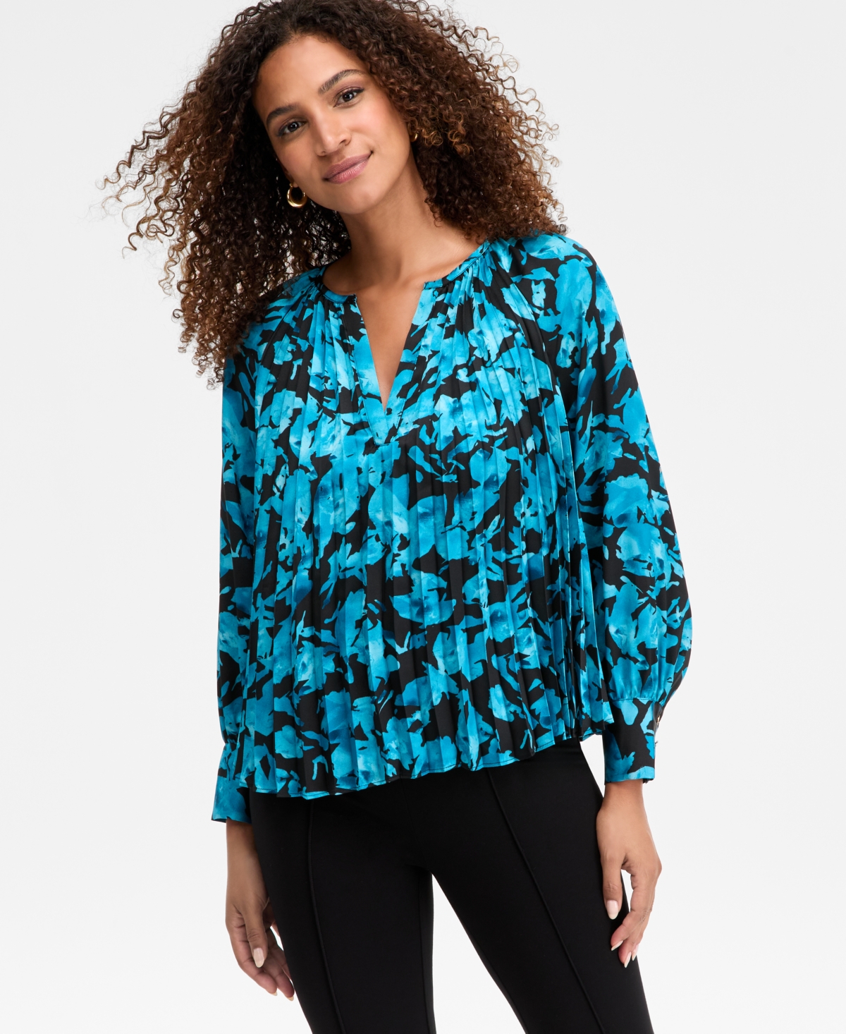 Click here for I.n.c. International Concepts Womens Pleated V-Nec... prices