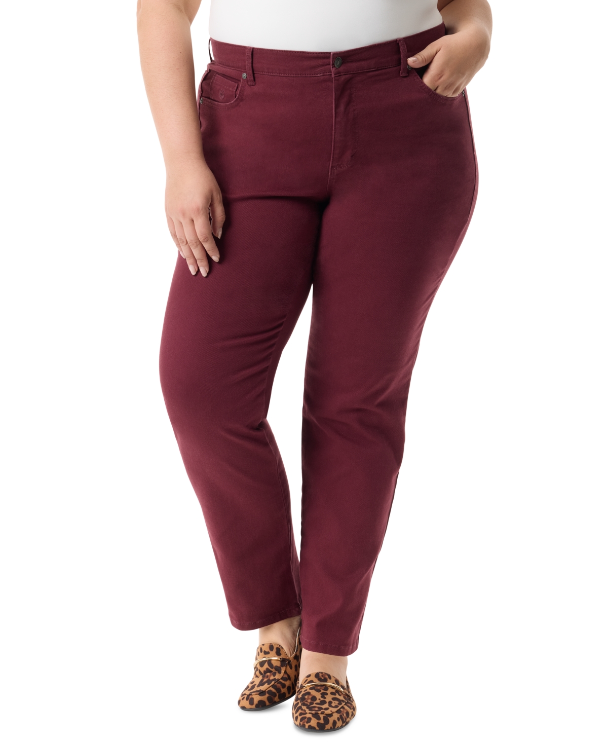 Click here for Gloria Vanderbilt Plus Size Amanda Straight-Leg Je... prices