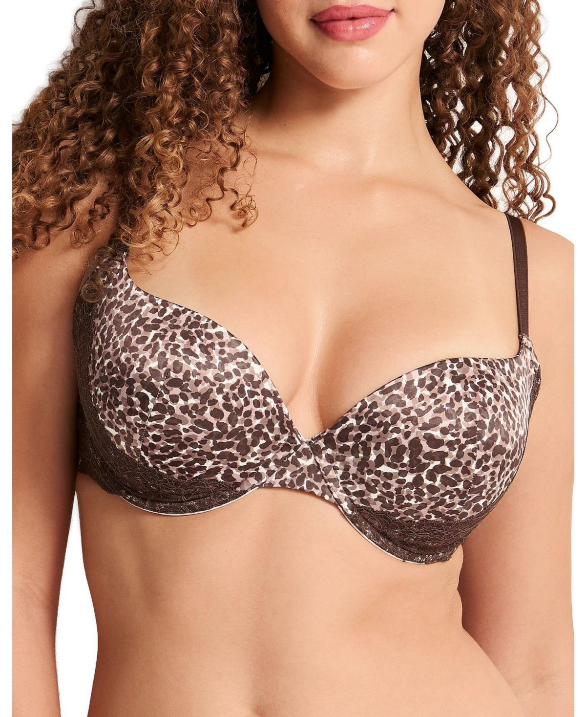 Click here for Adore Me Womens Haley Push Up Plunge Bra - Animal... prices