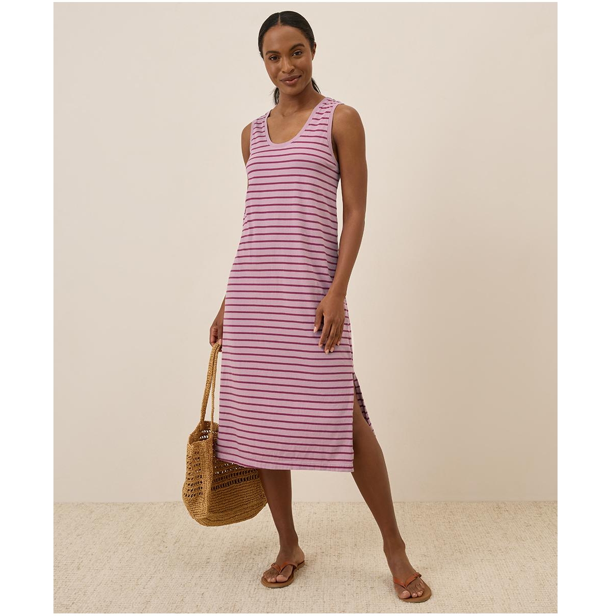 Click here for Pact Womens Organic Cotton Softspun Tank Midi Dres... prices