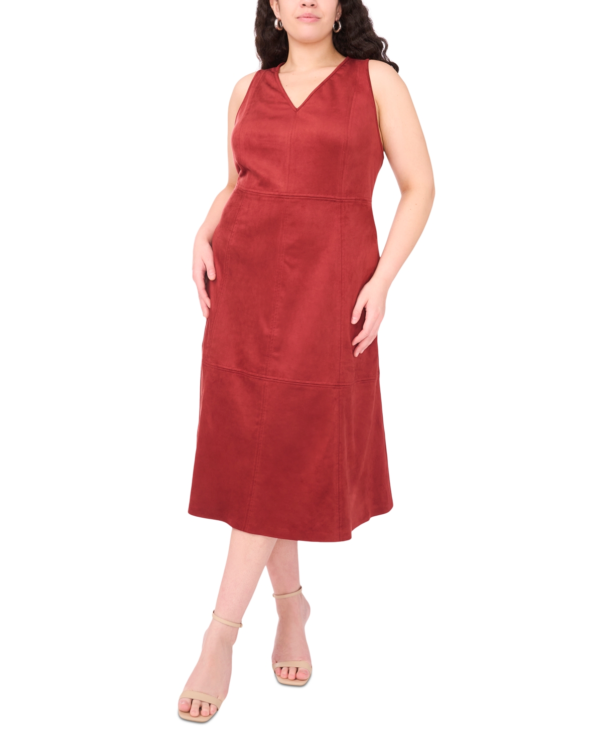 Click here for Vince Camuto Plus Size Sleeveless V-Neck Midi Dres... prices