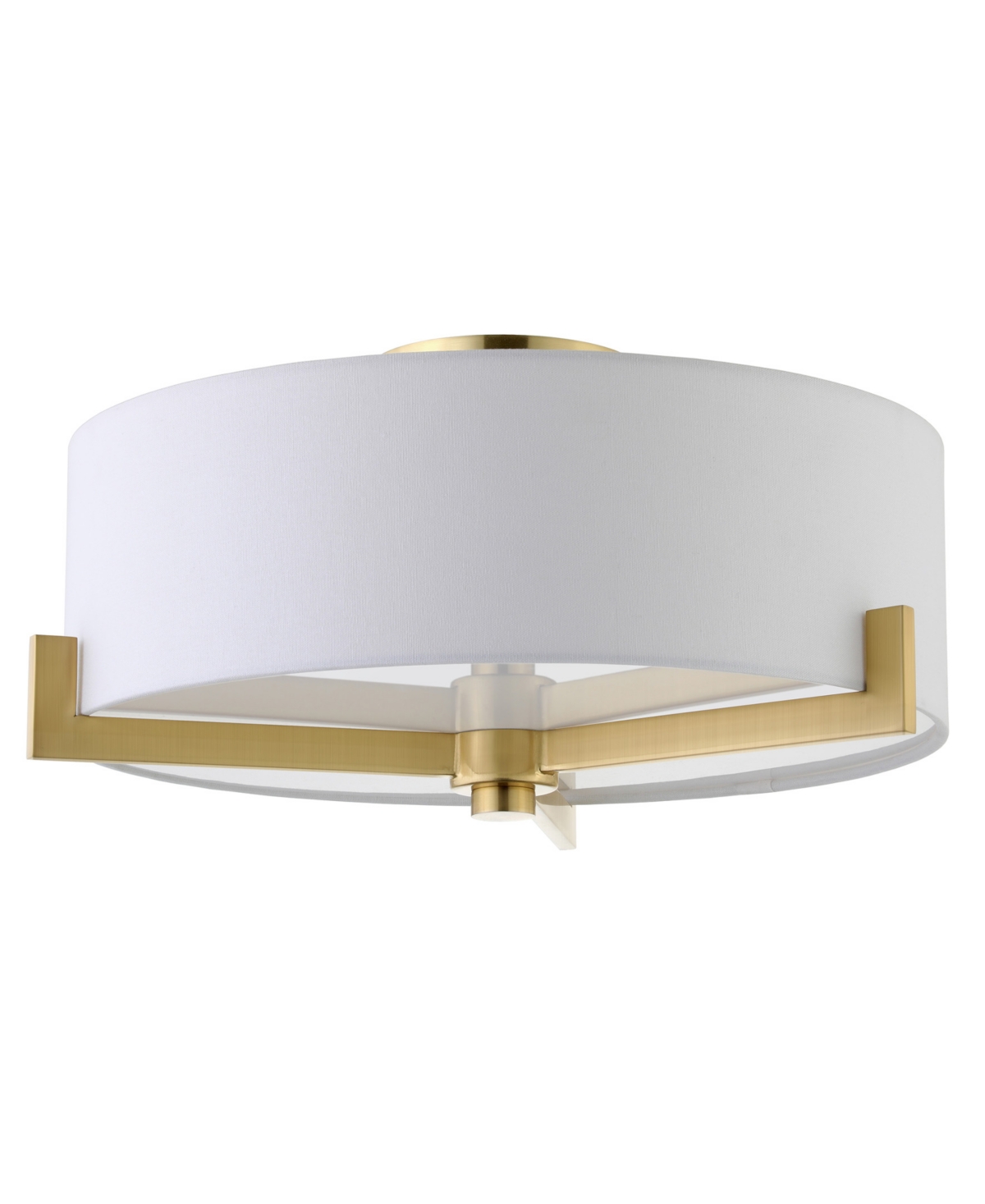 Click here for Hudson & Canal Hamlin 8.25 Metal 2-Light Semi Flus... prices