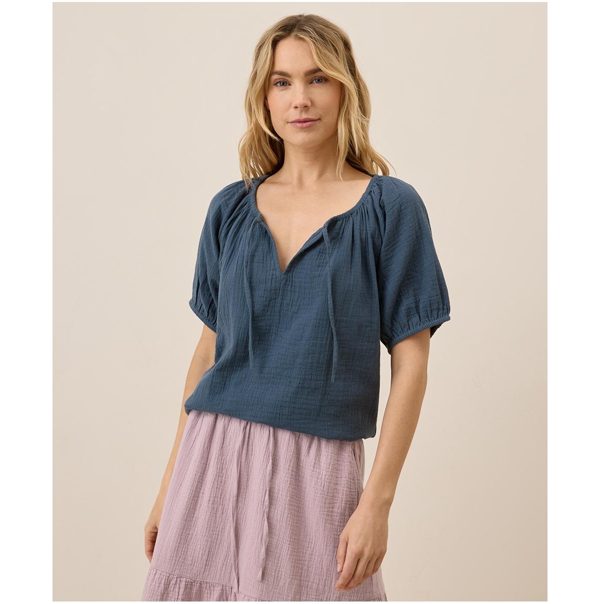 Click here for Pact Organic Cotton Coastal Double Gauze Boho Popo... prices